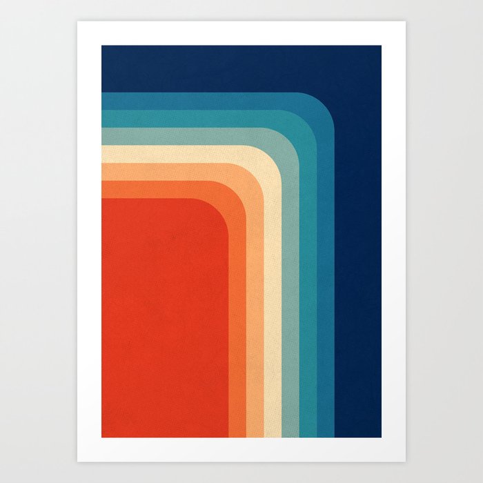 Retro 70s Color Palette III Art Print by Alisa Galitsyna | Society6