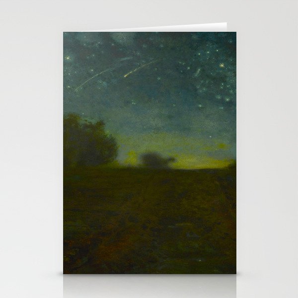 Jean-François Millet - Starry Night - Ombre Yellow Green Nightscape ...