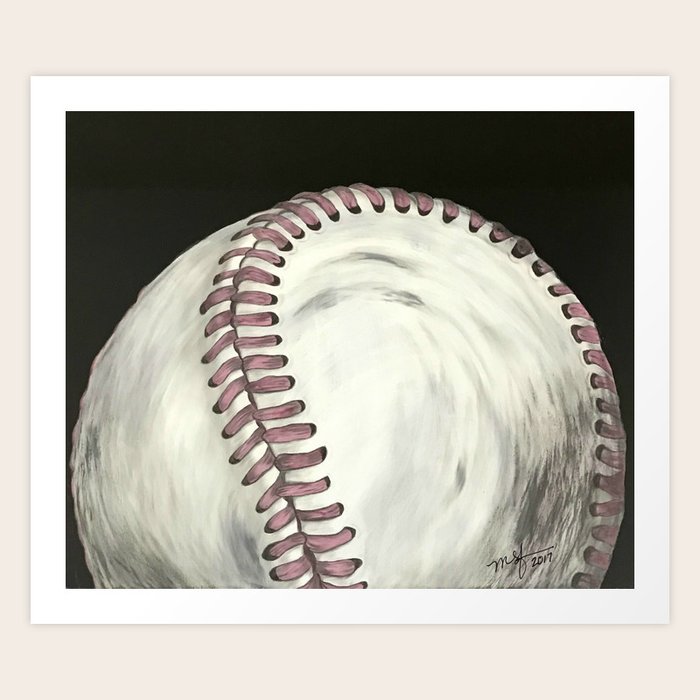 Vintage Baseball Art Art Print by MandM Embellishments | Society6