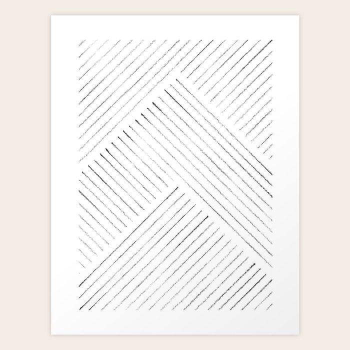Abstract geometric line art Art Print by whalesway | Society6