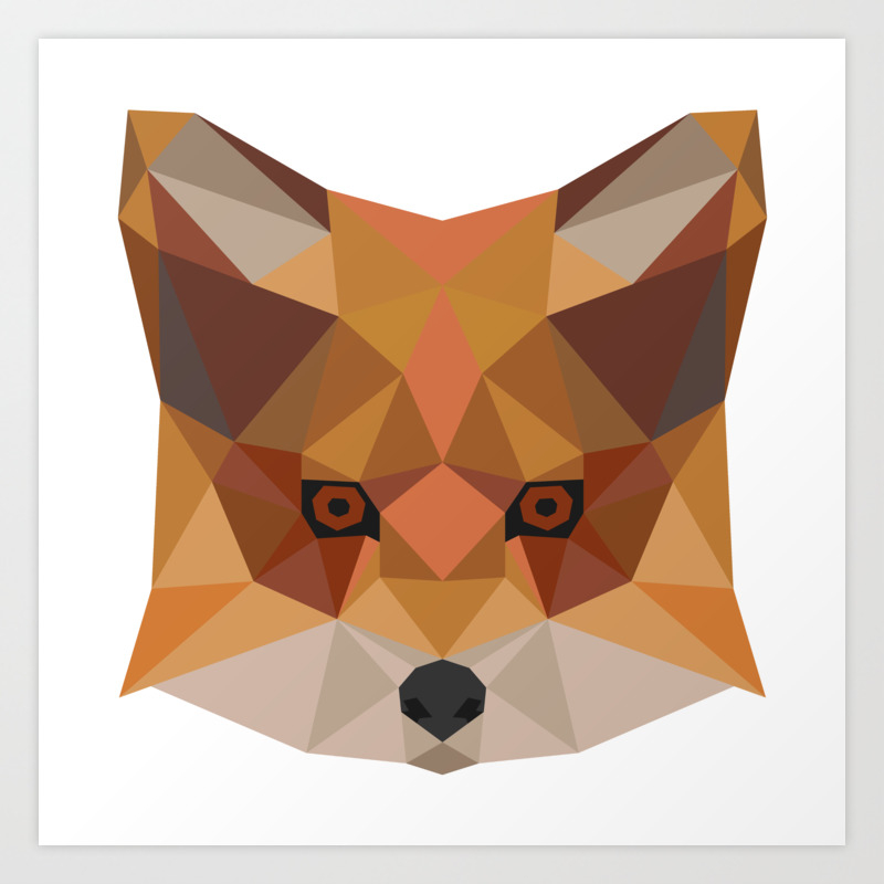 Geometric Fox Head