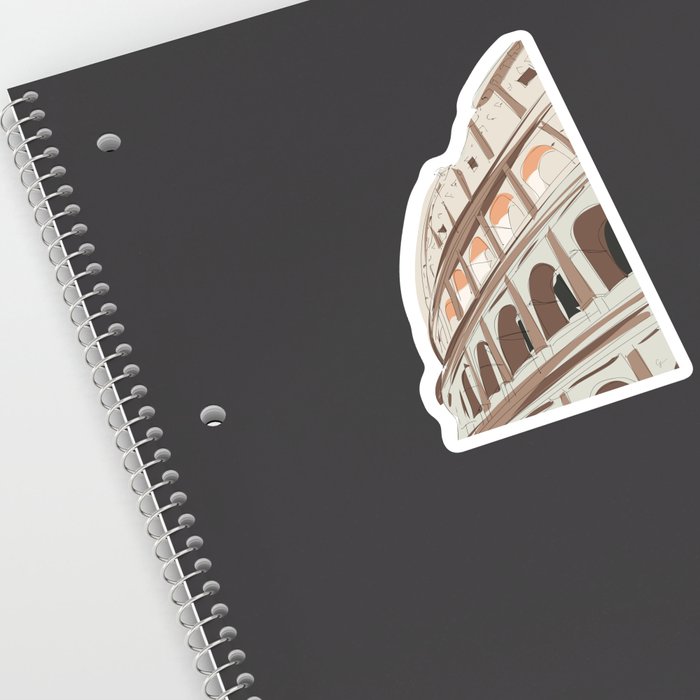 Rome, Italy Colosseum Sticker by Lyman Creative Co. | Society6