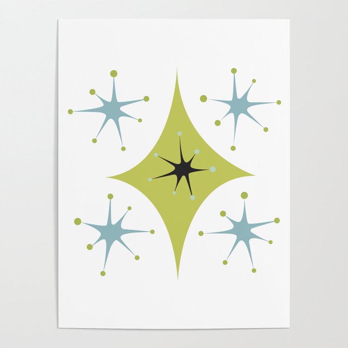 Mid Century Modern — Atomic Age Pattern Shapes Poster by ImagePixel ...