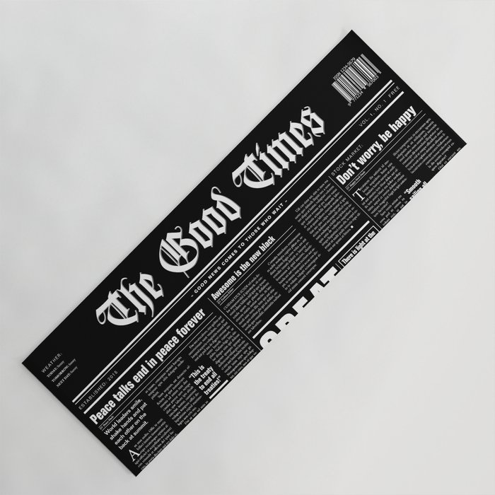 The Good Times Vol. 1, No. 1 REVERSED / Newspaper with only good news ...